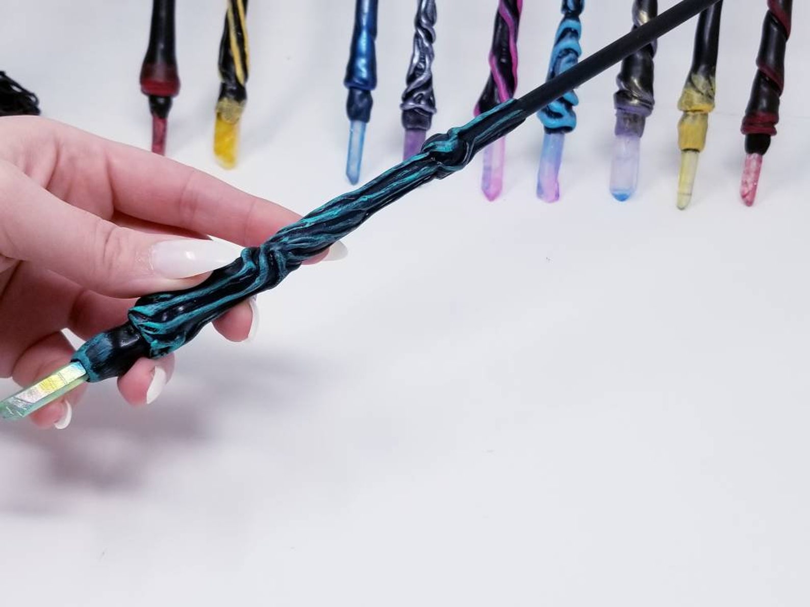 Wedding / Bulk Wands - Custom Crystal Ornamented Wands - Wedding Favors ...