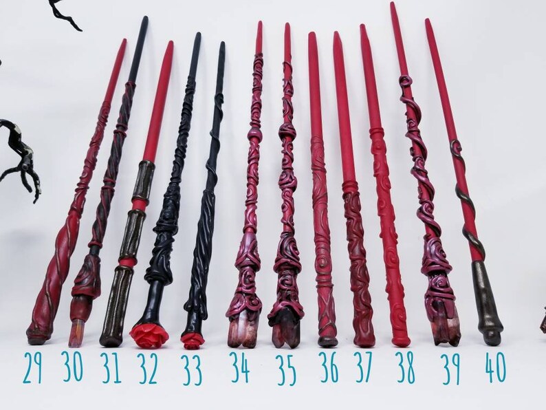 Witch Fairy Wands Wand Crystal Black and Pastel Magic Wand | Etsy