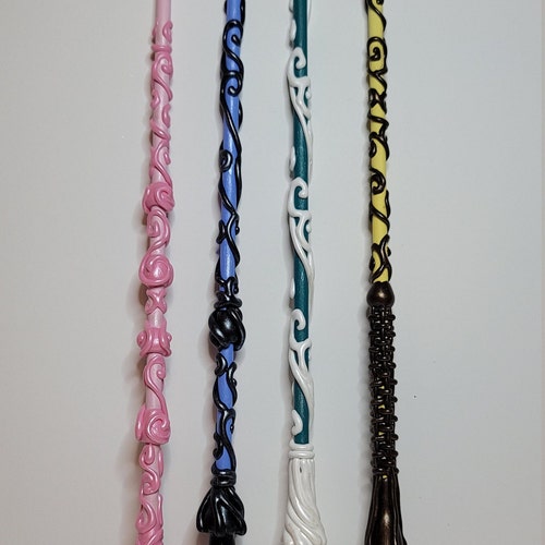 Witch Fairy Wands Wand Crystal Black and Pastel Magic Wand - Etsy