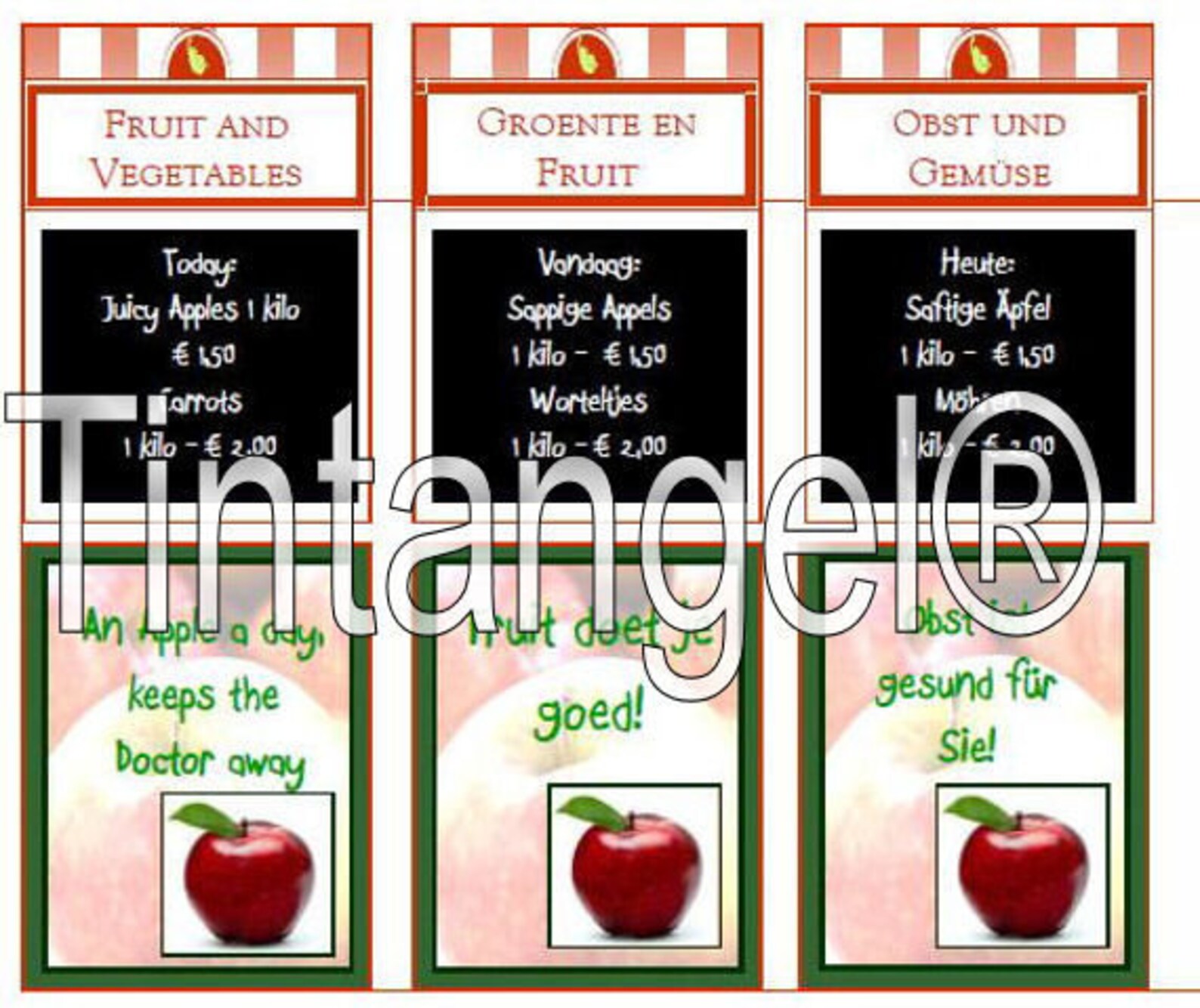 Fruit and Vegetable Shop Sewing Pattern - PDF - Felt Craft Project ...