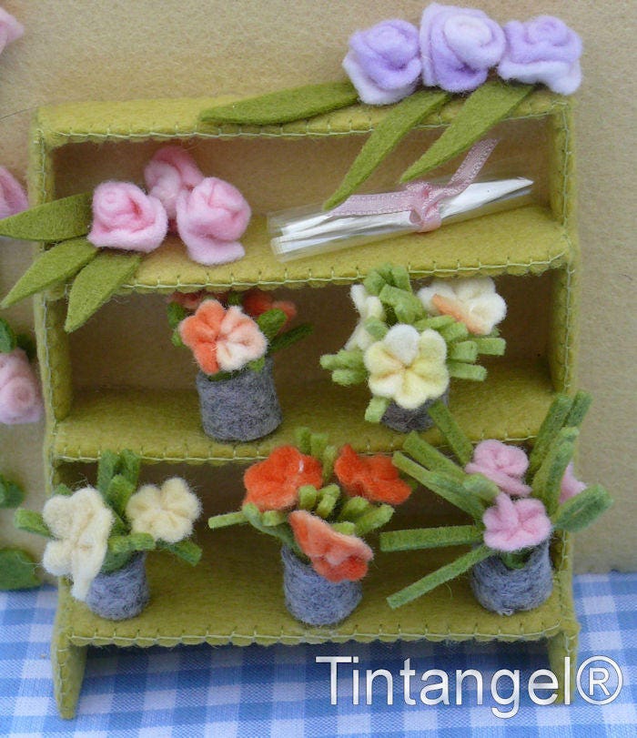 Flower Shop Sewing Pattern - PDF - Felt Craft Project - Toy Shop Making ...