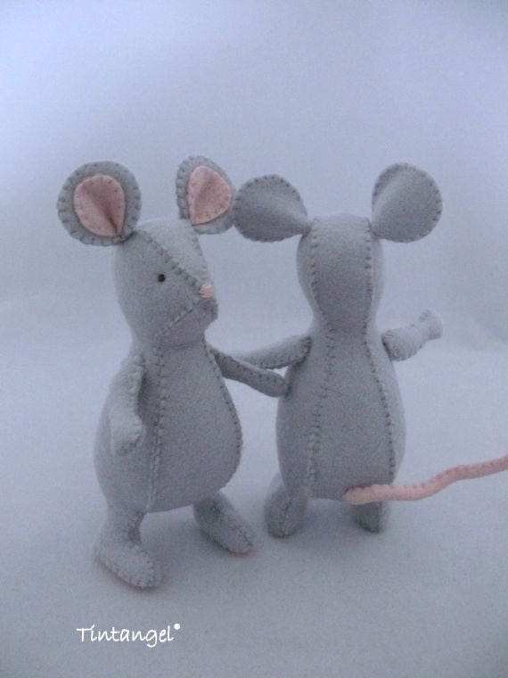 Toy Mouse Sewing Pattern - Dressed Animal - PDF Felt Project - Instant ...