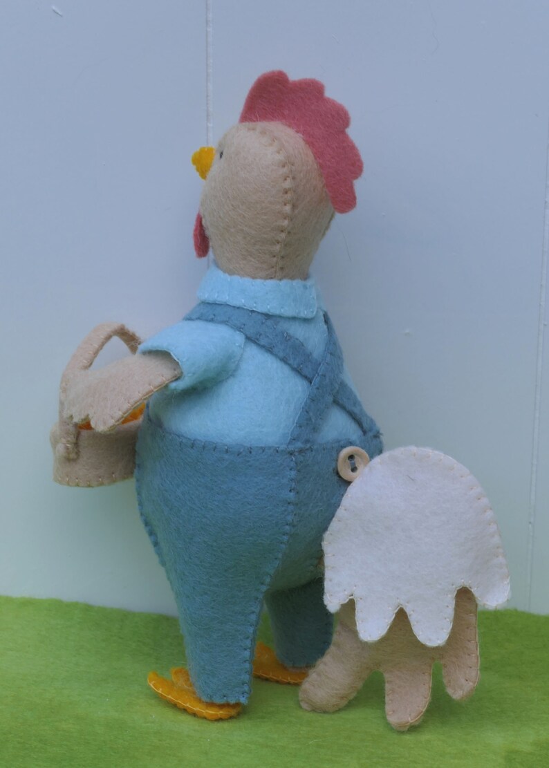 Rooster and Hen PDF Felt Pattern Instant Download - Etsy