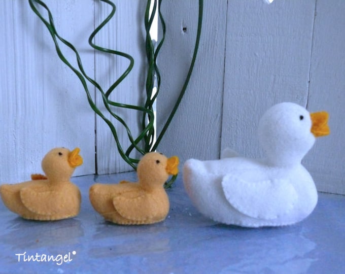 Duck Felt Pattern, Duck Finger Puppet Pattern, Puppet Templates, Felt ...