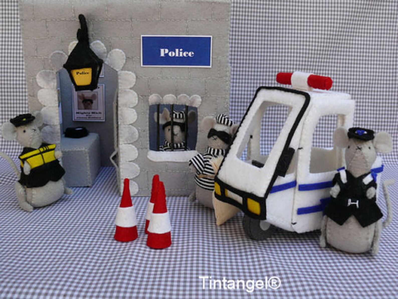 Police Car With Thief and Police Mouse PDF Pattern Instant Download - Etsy