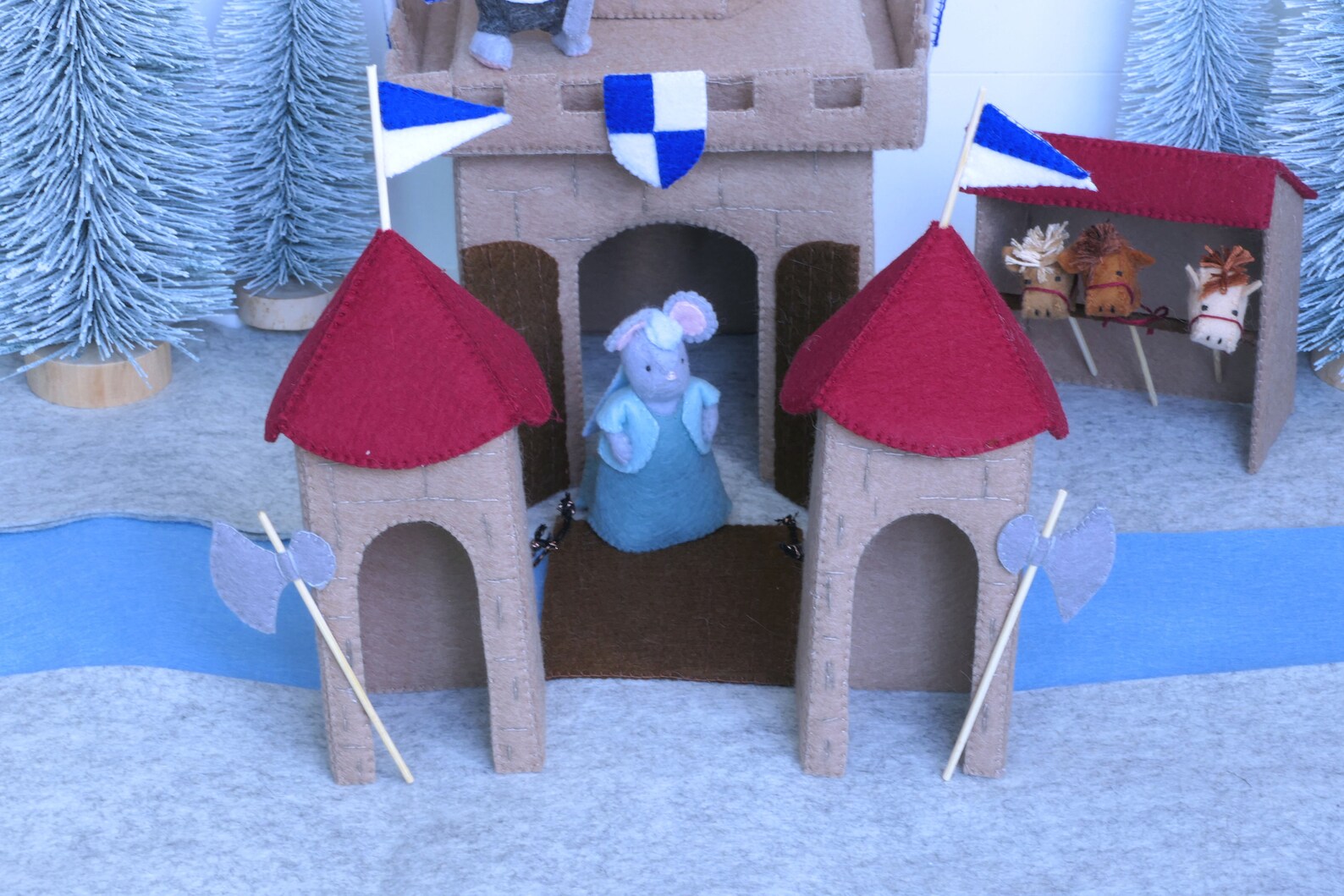 Felt Castle Sewing Pattern – Medieval Playset With Dragon (PDF Pattern ...