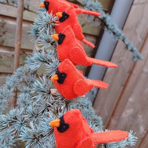 Red Cardinal Sewing Pattern – Hand-stitched Felt Birds (PDF Download ...