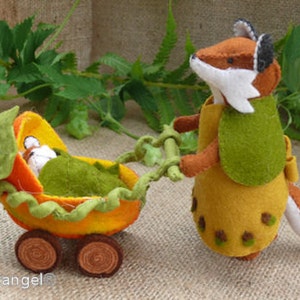 Foxy Fox and His Pumpkin Pram - PDF Pattern - Dowload - Etsy