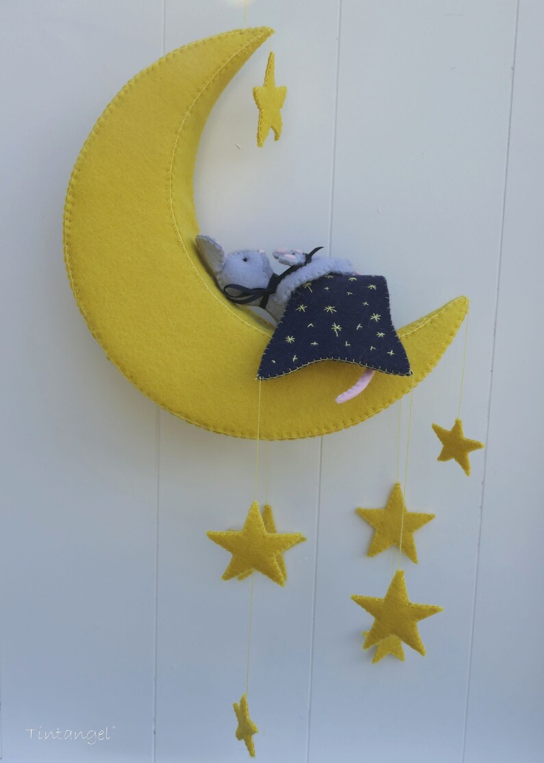 Mouse on the Moon PDF Felt Pattern Instant Download | Etsy