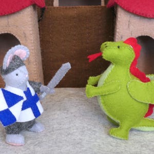 Felt Castle Sewing Pattern – Medieval Playset With Dragon (PDF Pattern ...