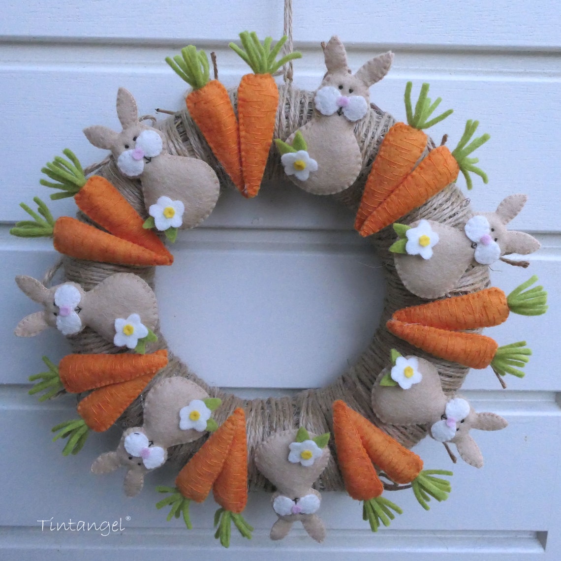 Carrot Club Wreath PDF Felt Pattern Instant Download | Etsy