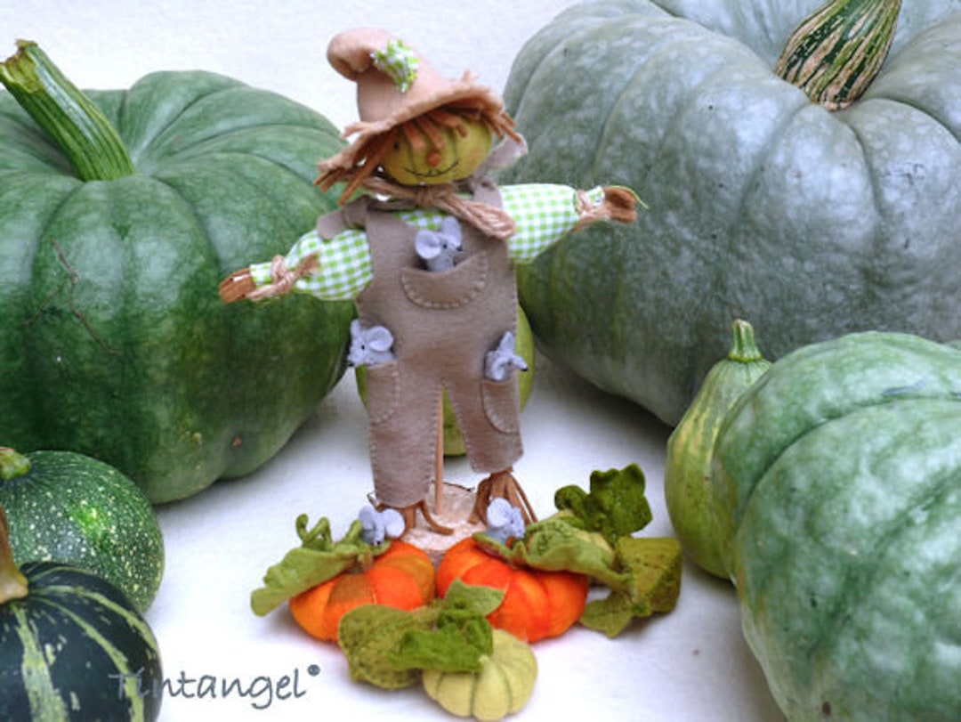 Scarecrow With Pumpkins - PDF Felt Pattern - Instant Download - Etsy