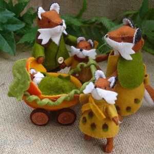 Foxy Fox and His Pumpkin Pram - PDF Pattern - Dowload - Etsy
