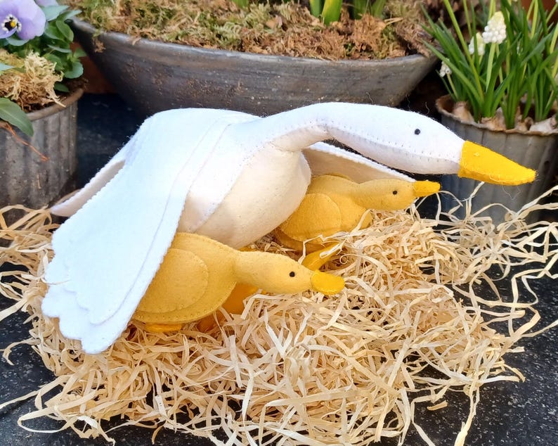 Mother Goose - PDF Hand Sewing Pattern - Wool Felt Porject - Waldorf ...