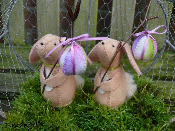 Snuffy and Snout , Easter Bunnies - PDF Pattern - Instant Download - Etsy