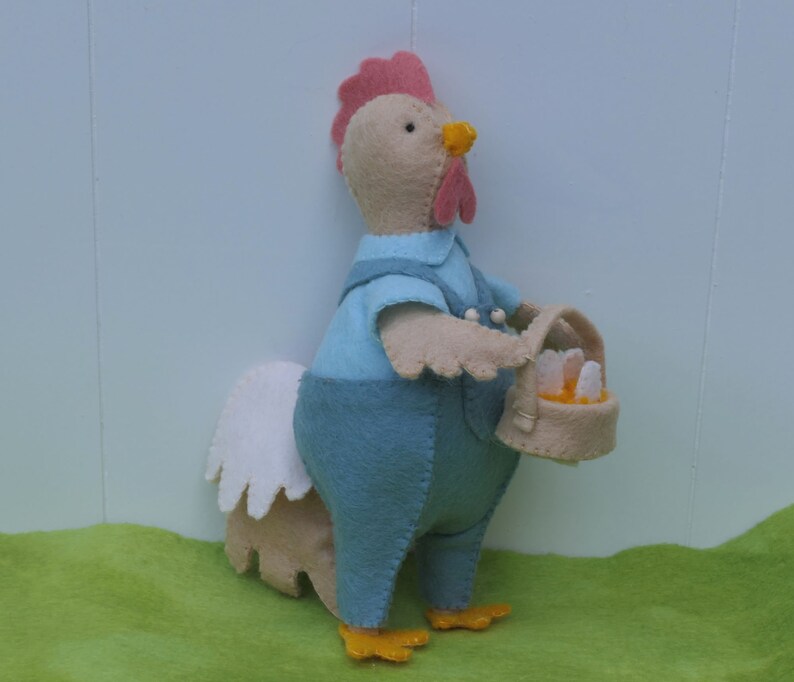Rooster and Hen PDF Felt Pattern Instant Download - Etsy