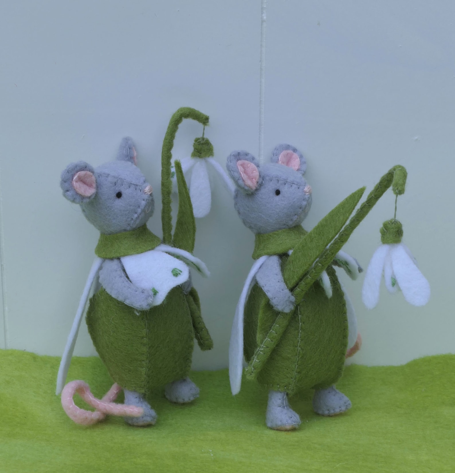 Snowdrop Mice -PDF Felt Pattern - Instant Download - Etsy
