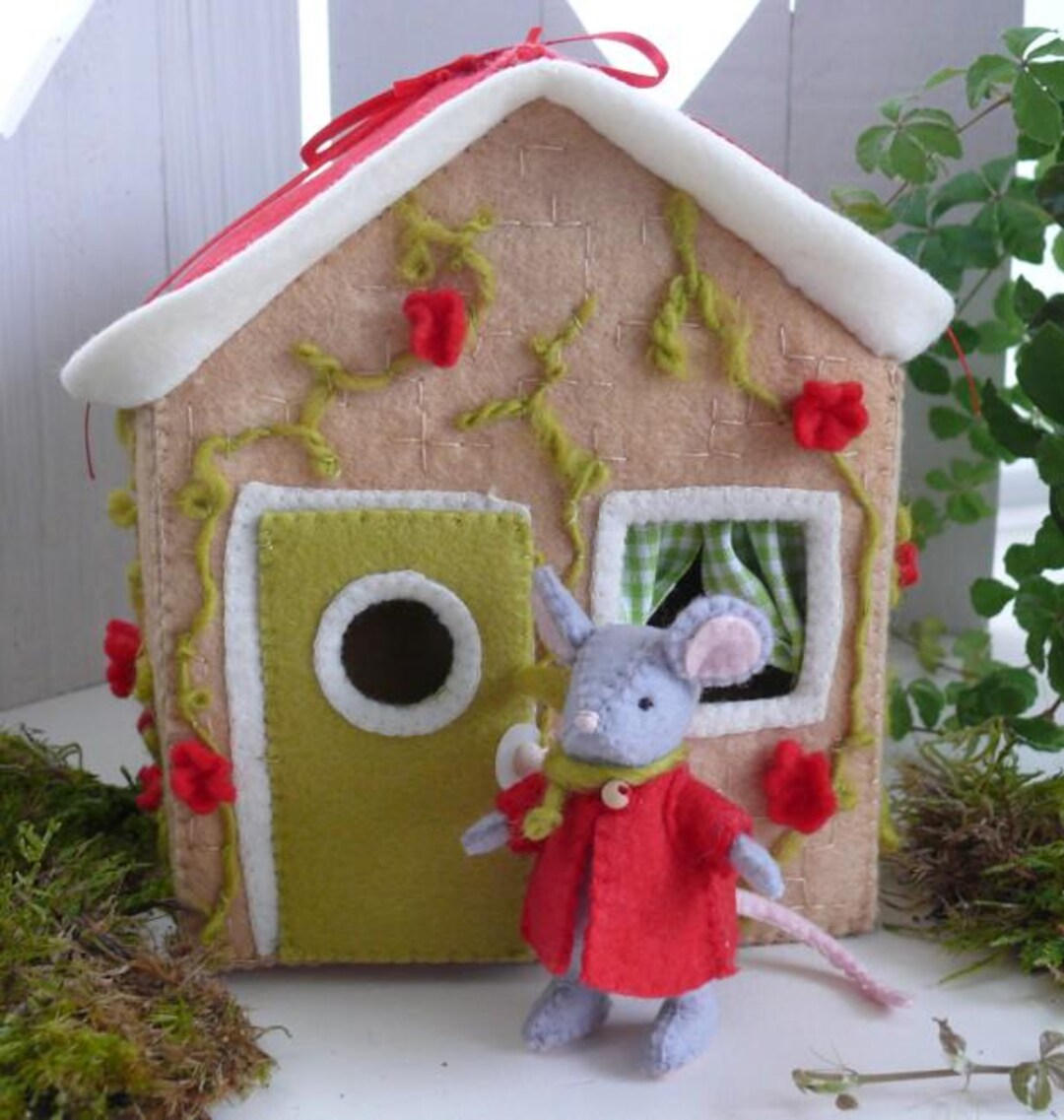 Felt Mouse Cottage Sewing Pattern – Hand-dyed Wool Playset (PDF Pattern ...