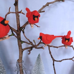 Red Cardinal Sewing Pattern – Hand-stitched Felt Birds (PDF Download ...