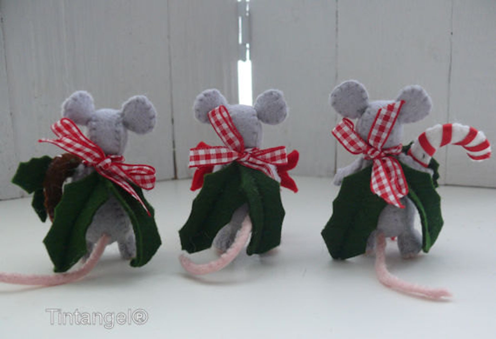 Little Christmas Candy Mice - PDF Hand Sewing Pattern - Christmas Decor ...
