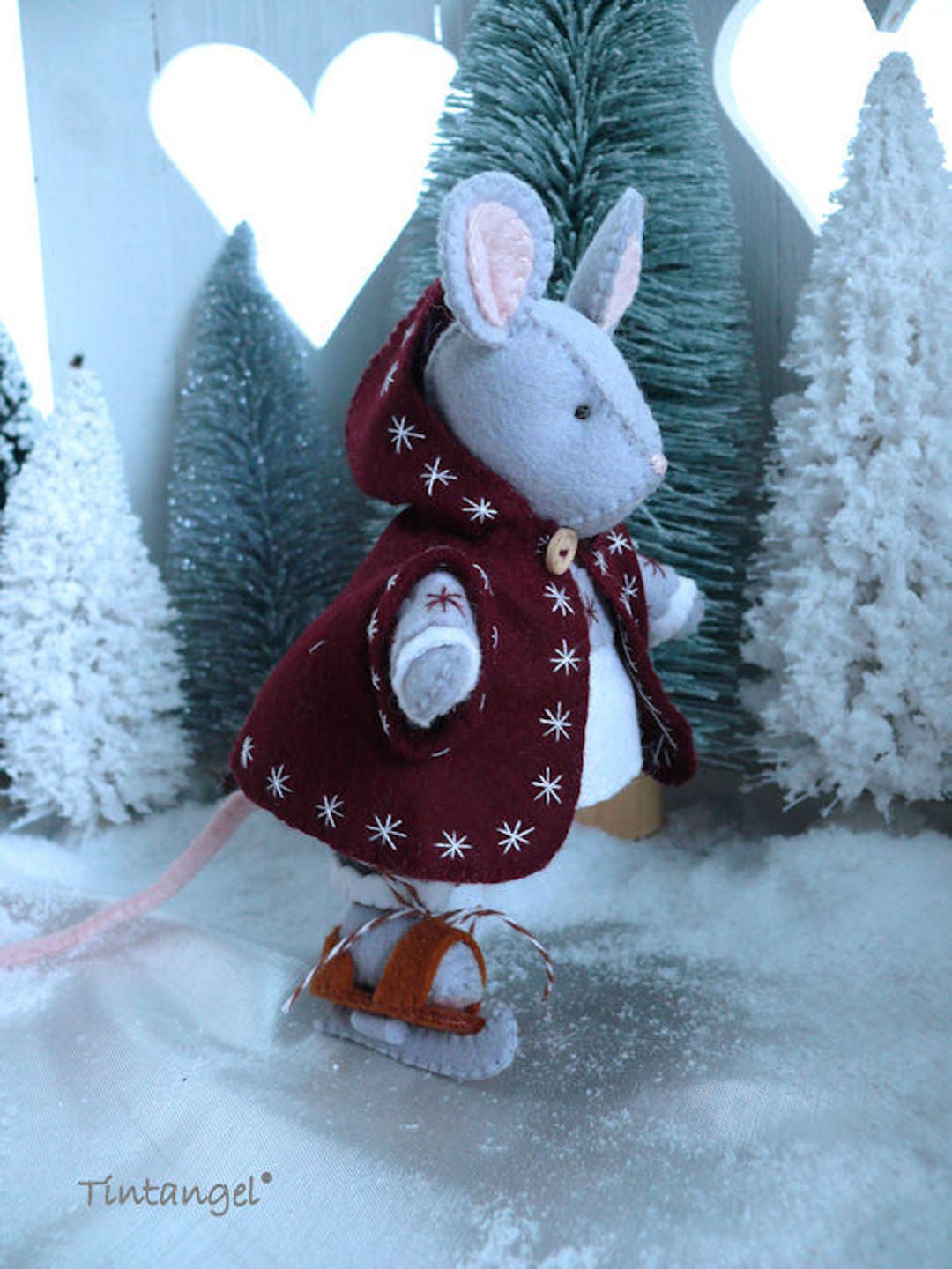 Ice Skating Mouse Pattern - With Warm Clothes - PDF -hand Sewing - Felt ...