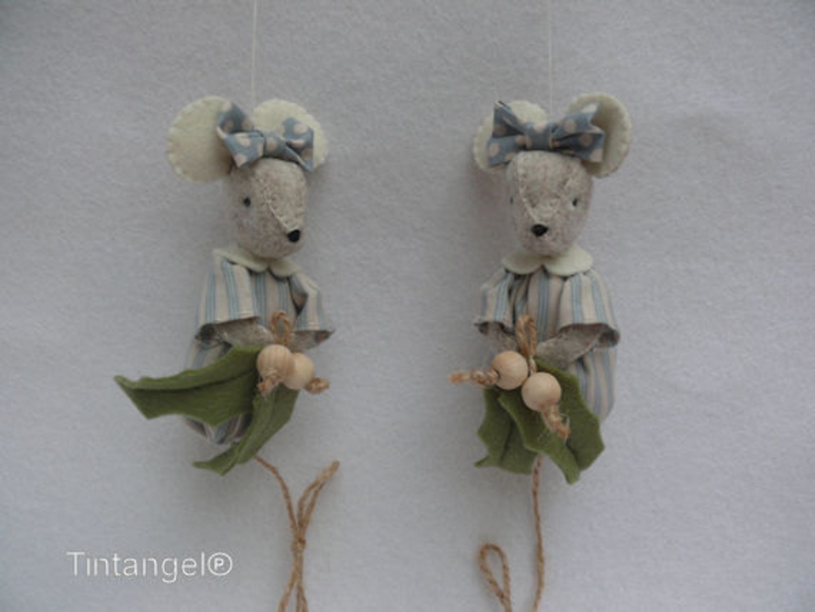 Holly Mice for Christmas PDF Pattern Instant Download | Etsy