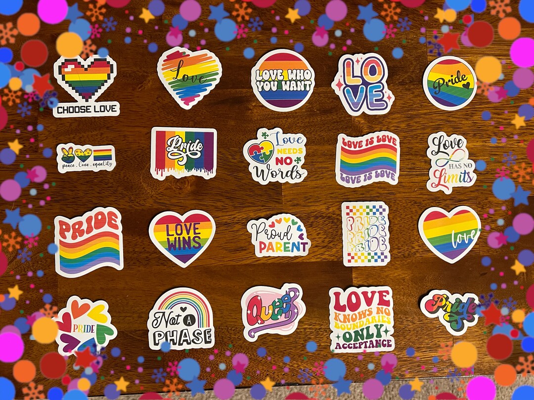 Pride Month Stickers | Gay | Queer | LGBTQIA | Love is Love | Love Wins ...