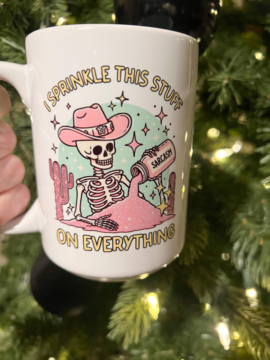 Sprinkle Sarcasm Skeleton Coffee Mug | Coworker Gift | Sarcastic Coffee ...