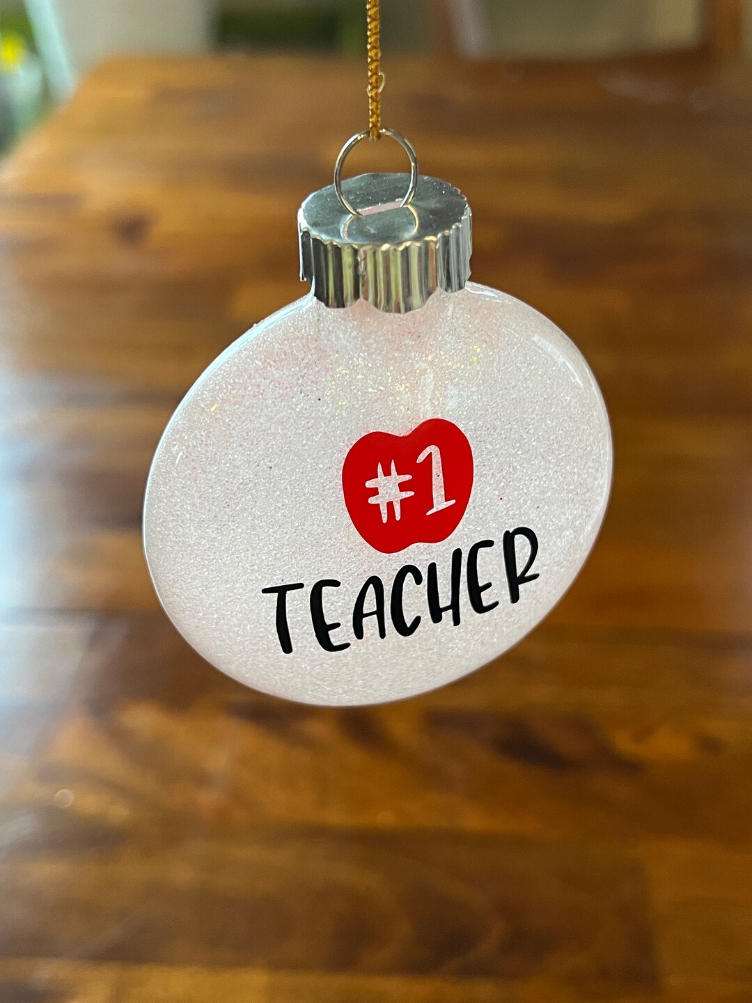 Number 1 Teacher Ornament / Christmas Ornament Gift for Teacher ...