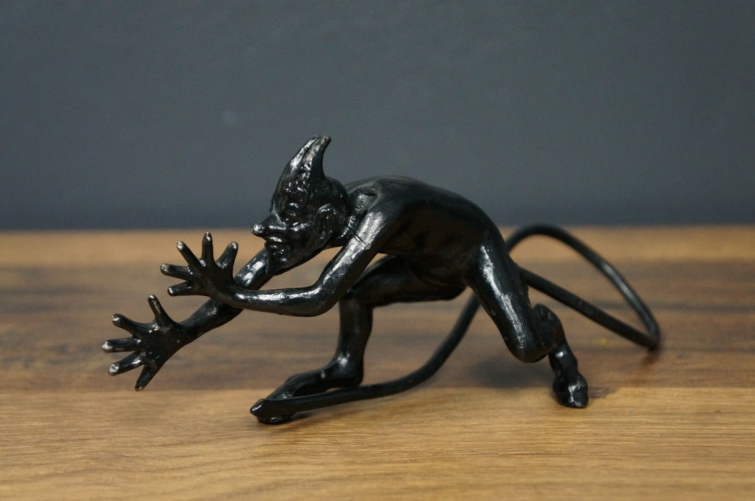 Devil, Figure, Made in USSR, Black Figurine, Vintage, Vintage USSR, 60 ...