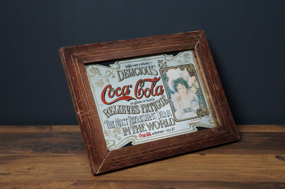 Vintage Advertising Mirror: Framed Bar Decor - Etsy