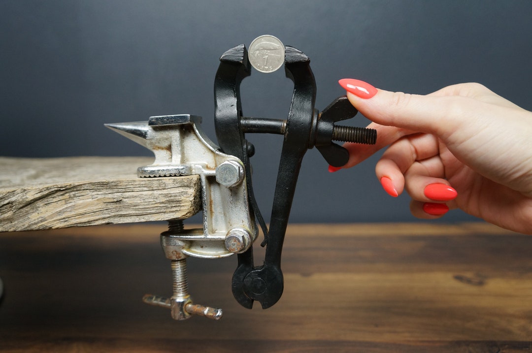 Vise, tool vise, antique tool, jeweler's vise, vintage vise, workshop ...