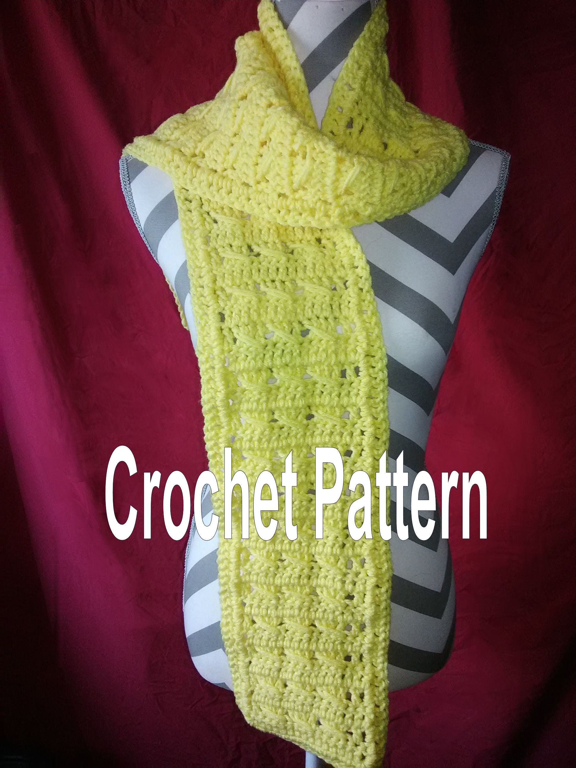 Cross-over Stitch Crochet Scarf Pattern - Etsy