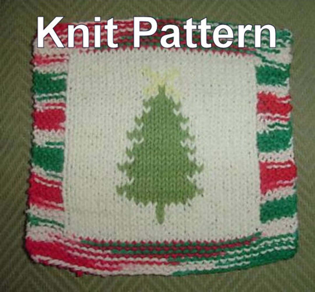 X-mas Tree Cloth Knit Pattern - Etsy