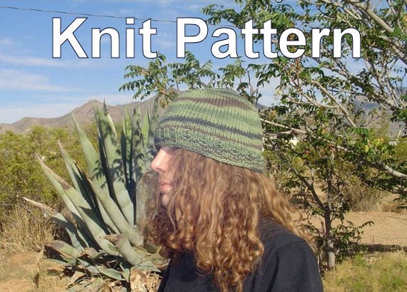Basic Relaxed Fit Hat With Suspended Bind off Knit Pattern | Etsy