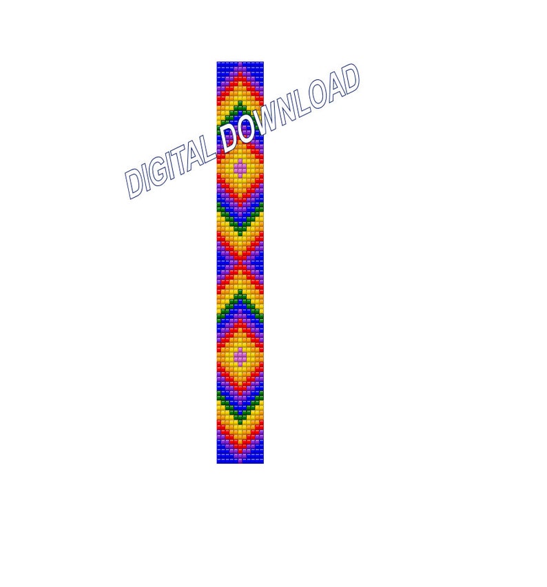 Colors Number 3 Bead Loom Bracelet Pattern - Etsy