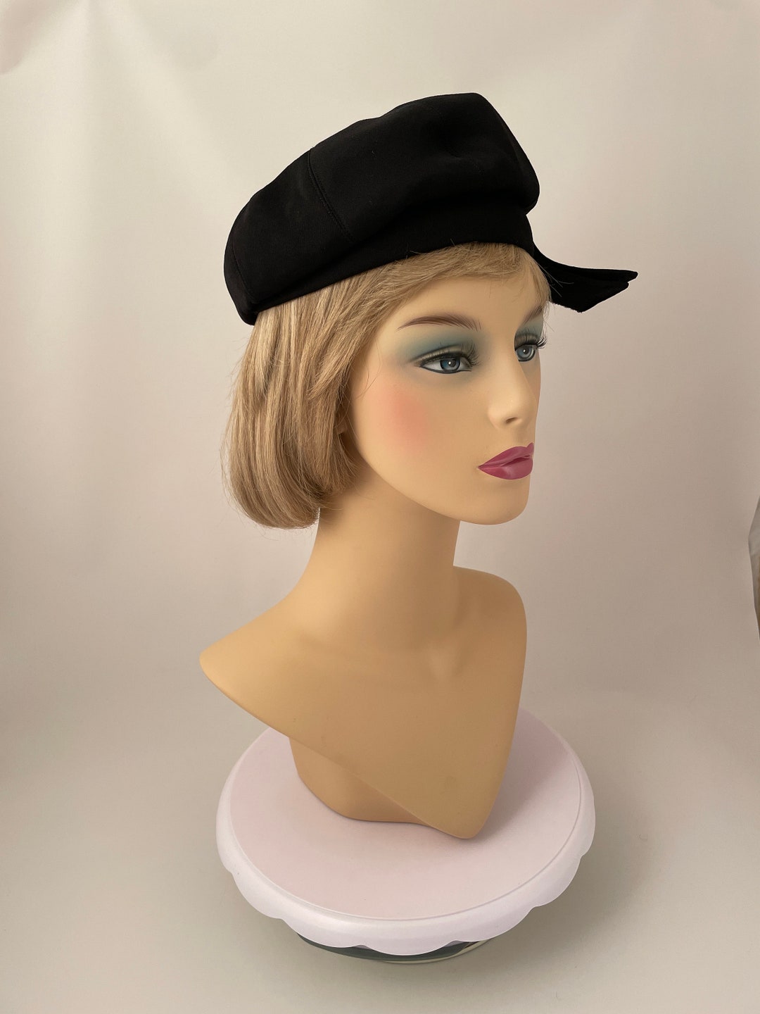 Ladies Vintage Hat, 1960s Hat, 1960s Black Hat, 1960s Mod Hat, 1960s ...