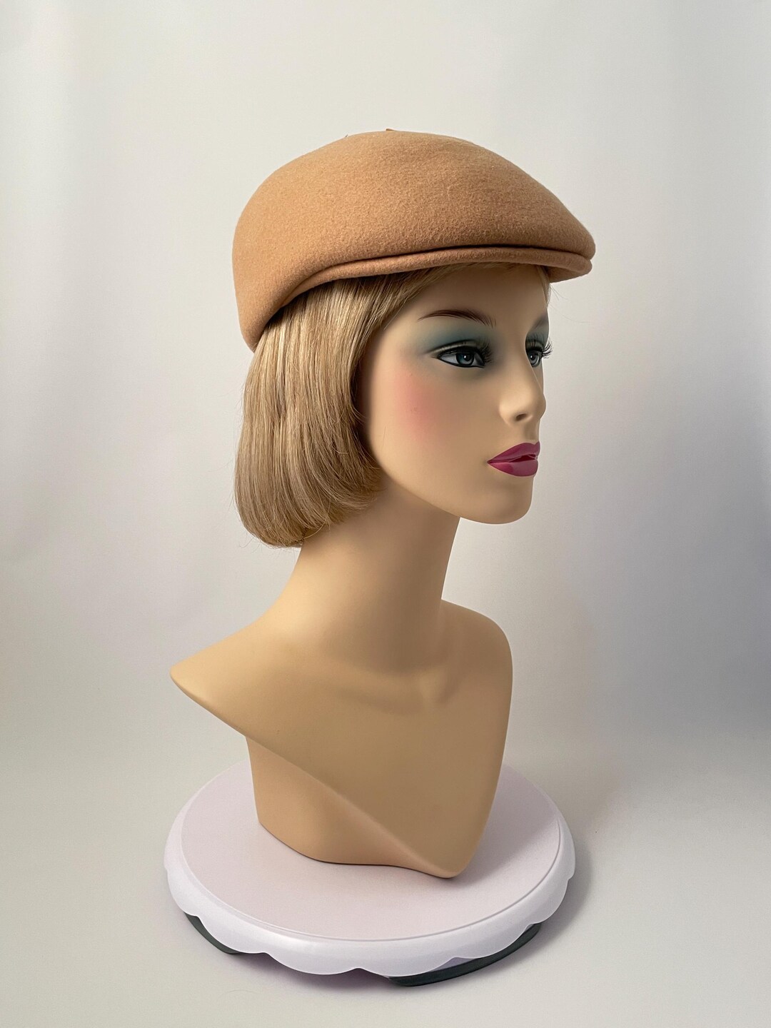 Ladies Flat Cap, 1960s Flat Cap, 1960s Duckbill Hat, 1960s Felt Hat ...