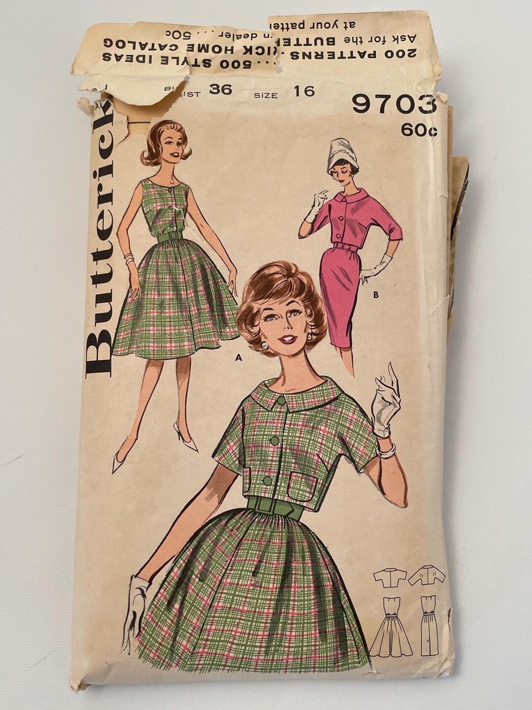 Vintage Pattern, 1950s Pattern, 1950s Butterick, 1950s Dress, Retro ...