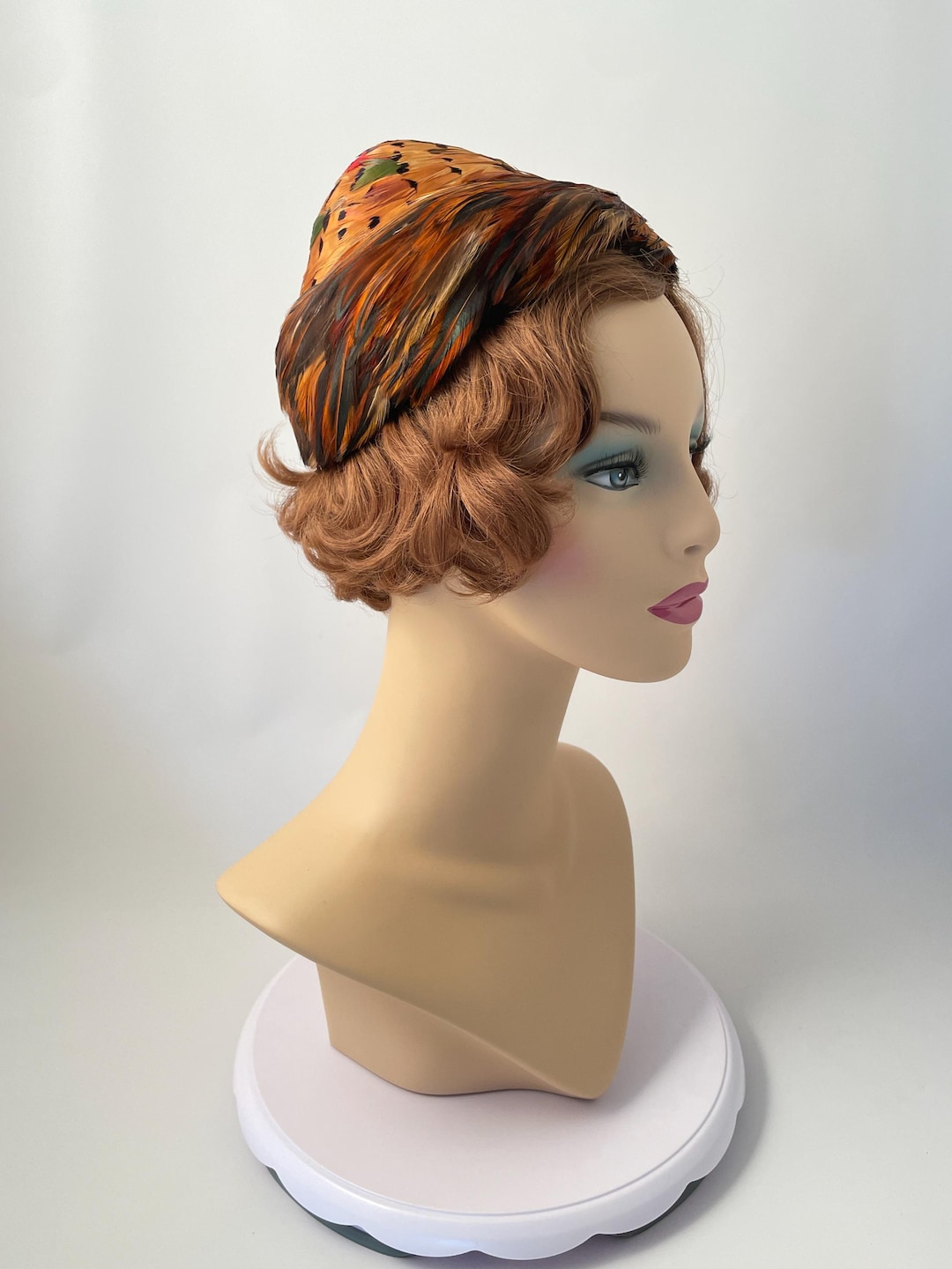 Ladies 1950s Hat, 1950s Feathered Hat, 1950s Hat, 1950s Vintage Hat ...