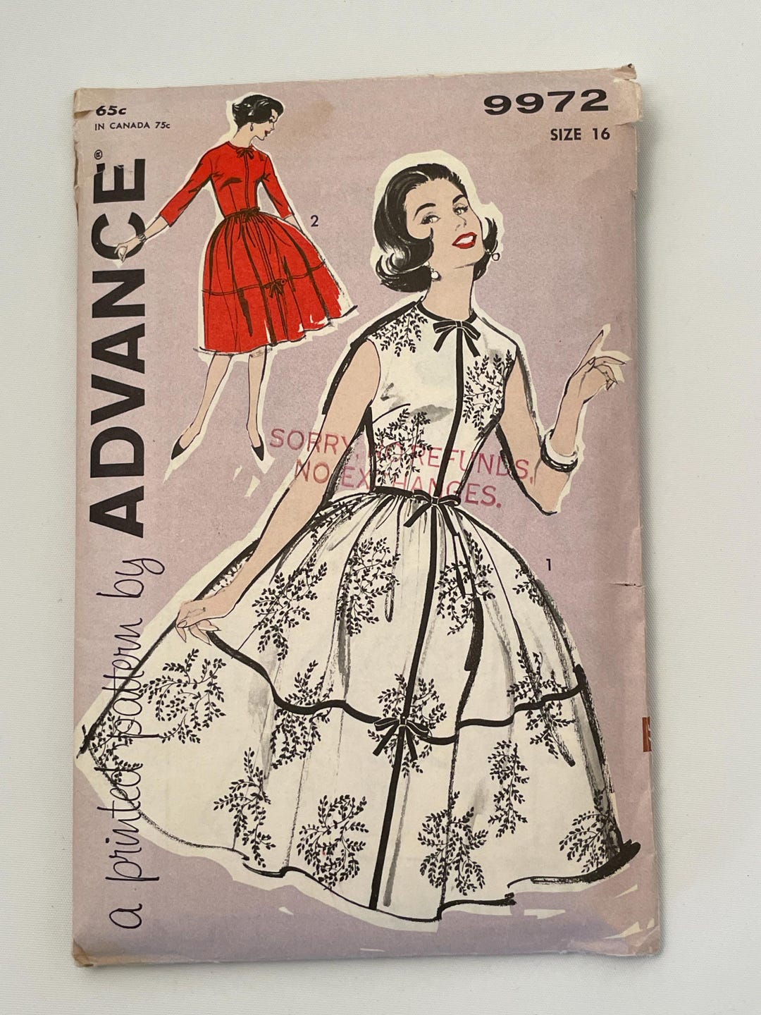 Vintage Pattern, Advance Pattern, 1950s Pattern, 1950s Dress Pattern ...