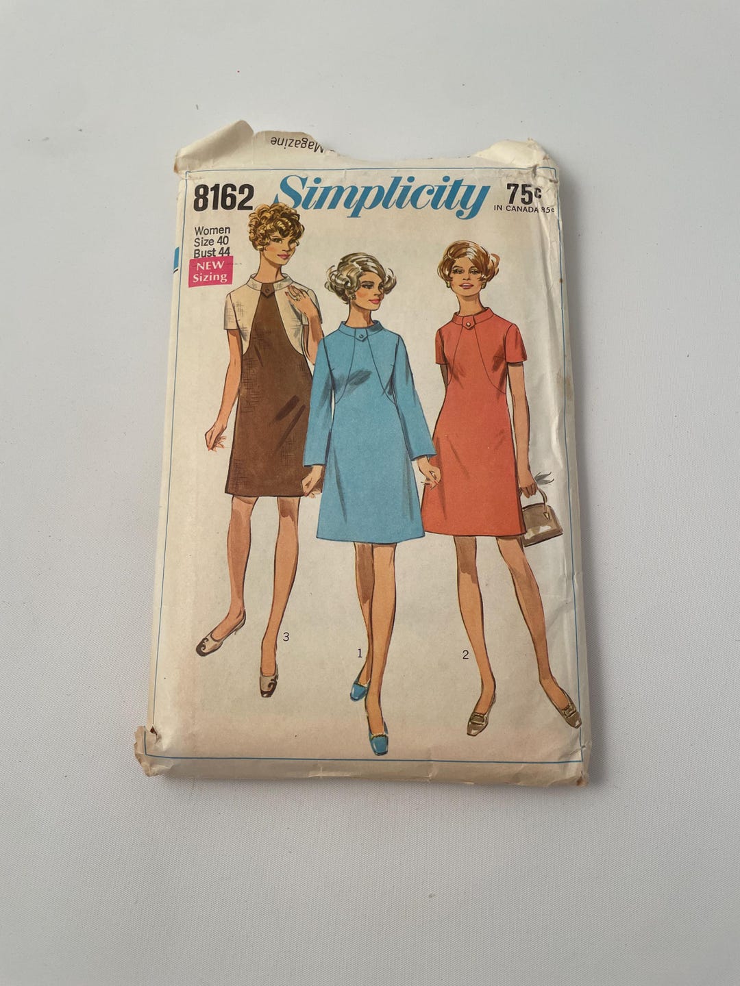 Vintage Pattern, 1960s Pattern, Simplicity 8162, Simplicity 1960s ...