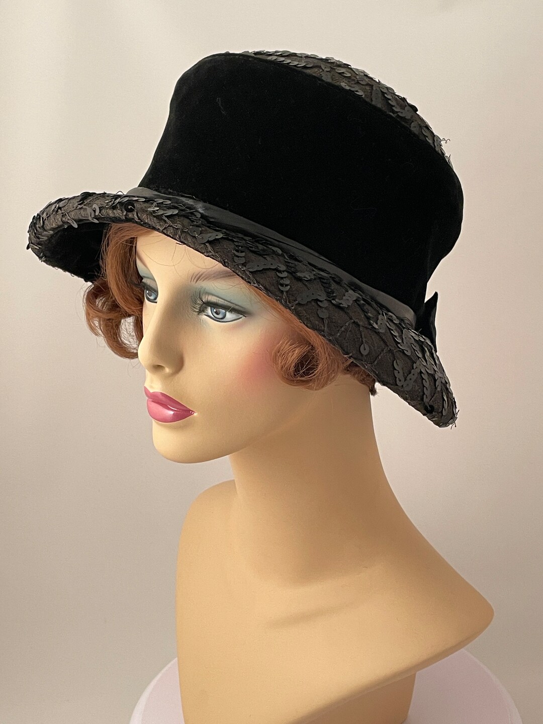 Ladies Vintage Hat, 1920s Hat, 1920's Vintage Hat, Cloche Hat, Vintage ...