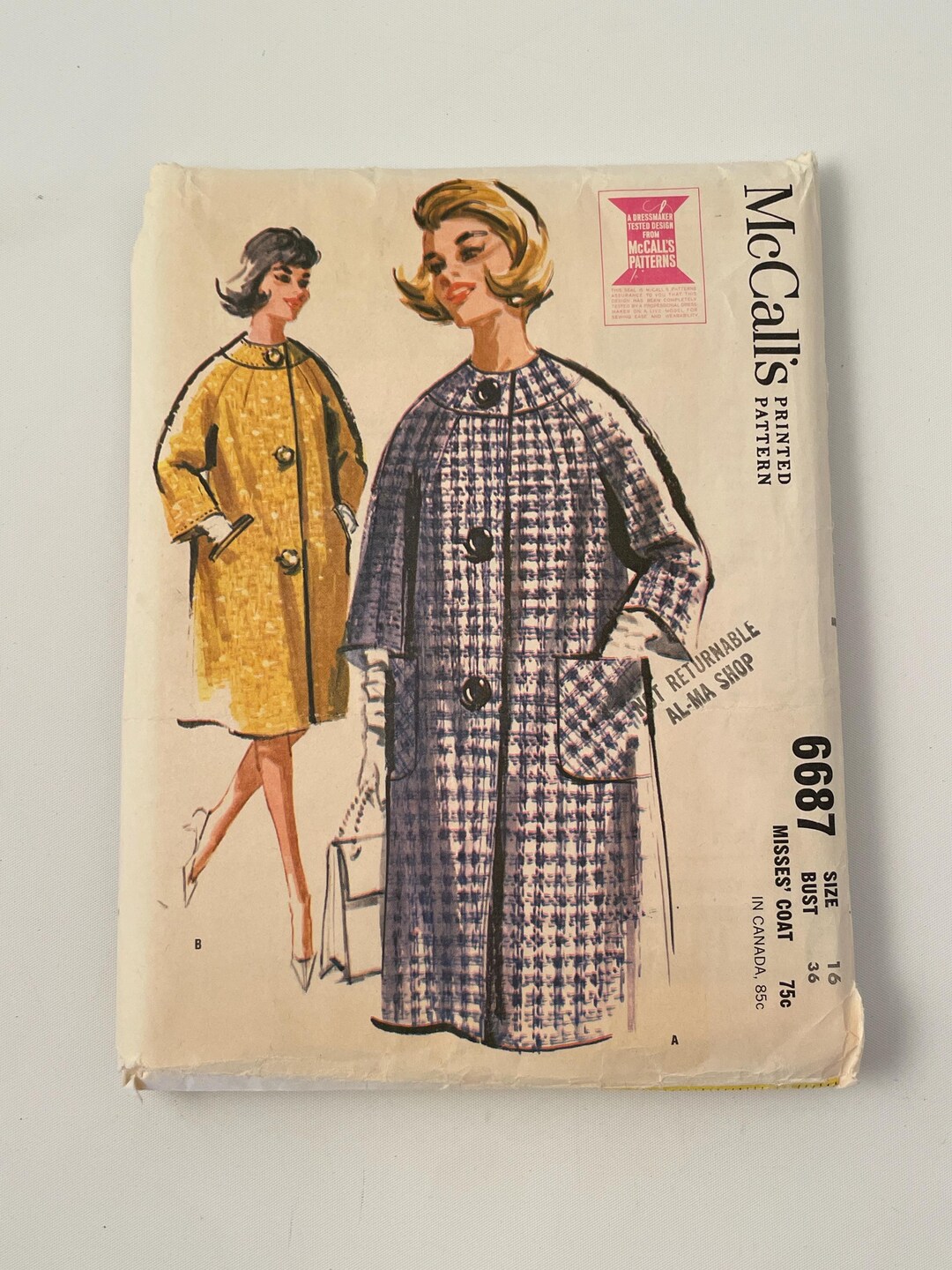 1960s Pattern, Vintage Pattern, Vintage Mccall's, Mccall's 6687, Mccall ...