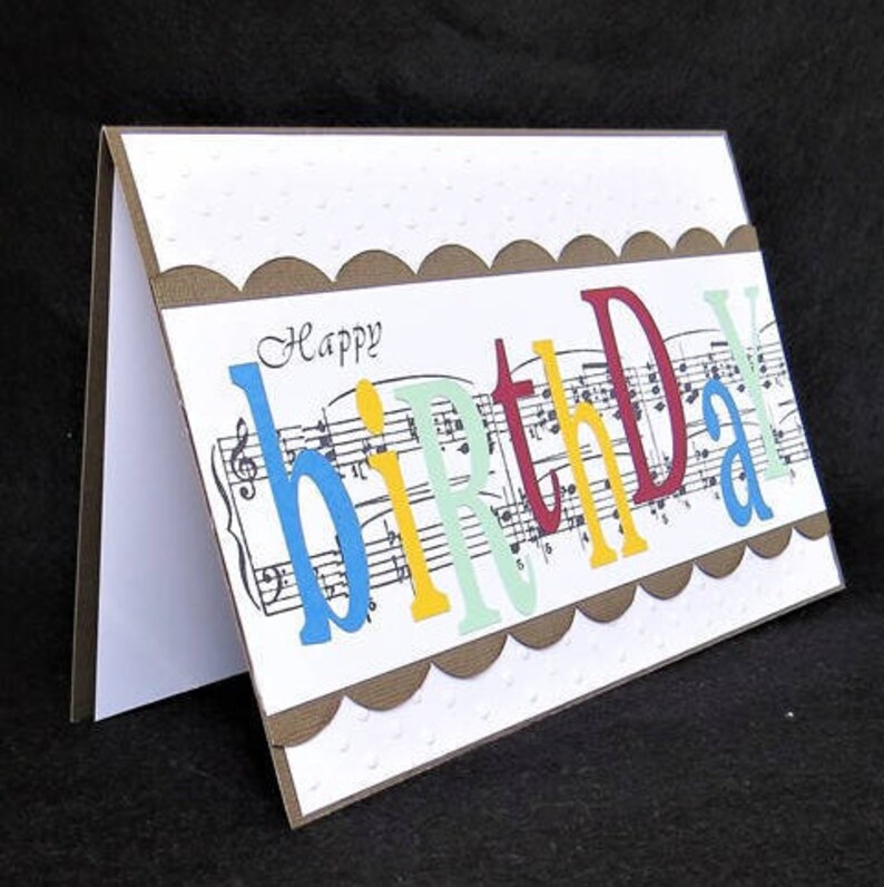 Music Note Birthday Card For The Music Lover Music Card For | Etsy