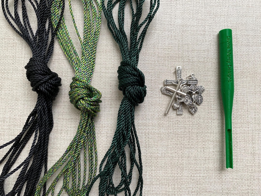 DIY Knotted Rosary Kit With Crucifix and Updated Knotting Tool (#36 ...