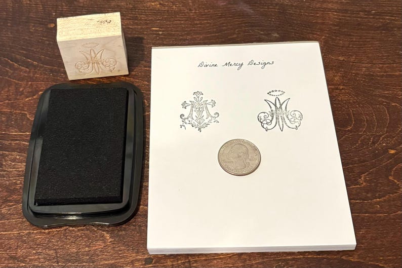 Catholic Stamps: Auspice Maria Designs - Etsy
