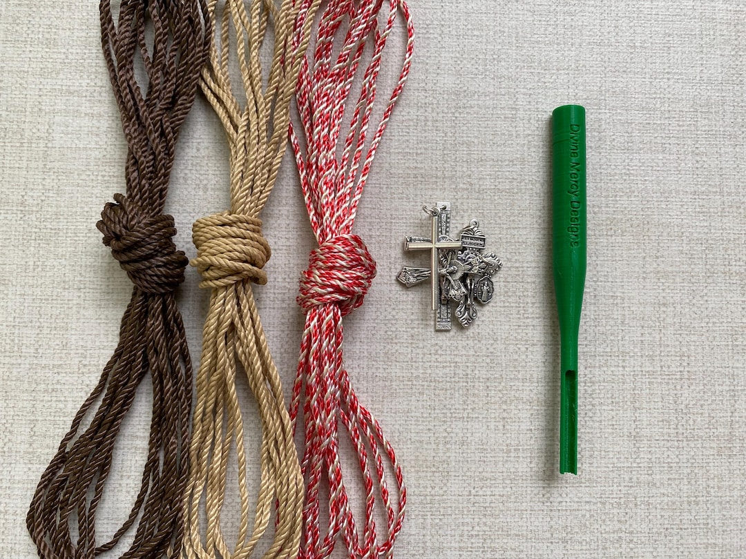 DIY Knotted Rosary Kit: #36 Twine, Crucifix & Knotting Tool - Etsy