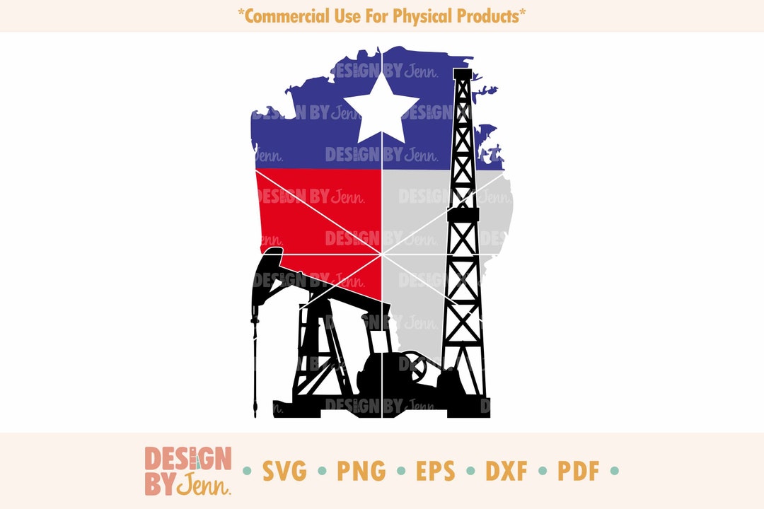 Texas Oilfield Flag Svg, Eps, Dxf, Png, Cricut, Cameo, Scan N Cut, Cut ...