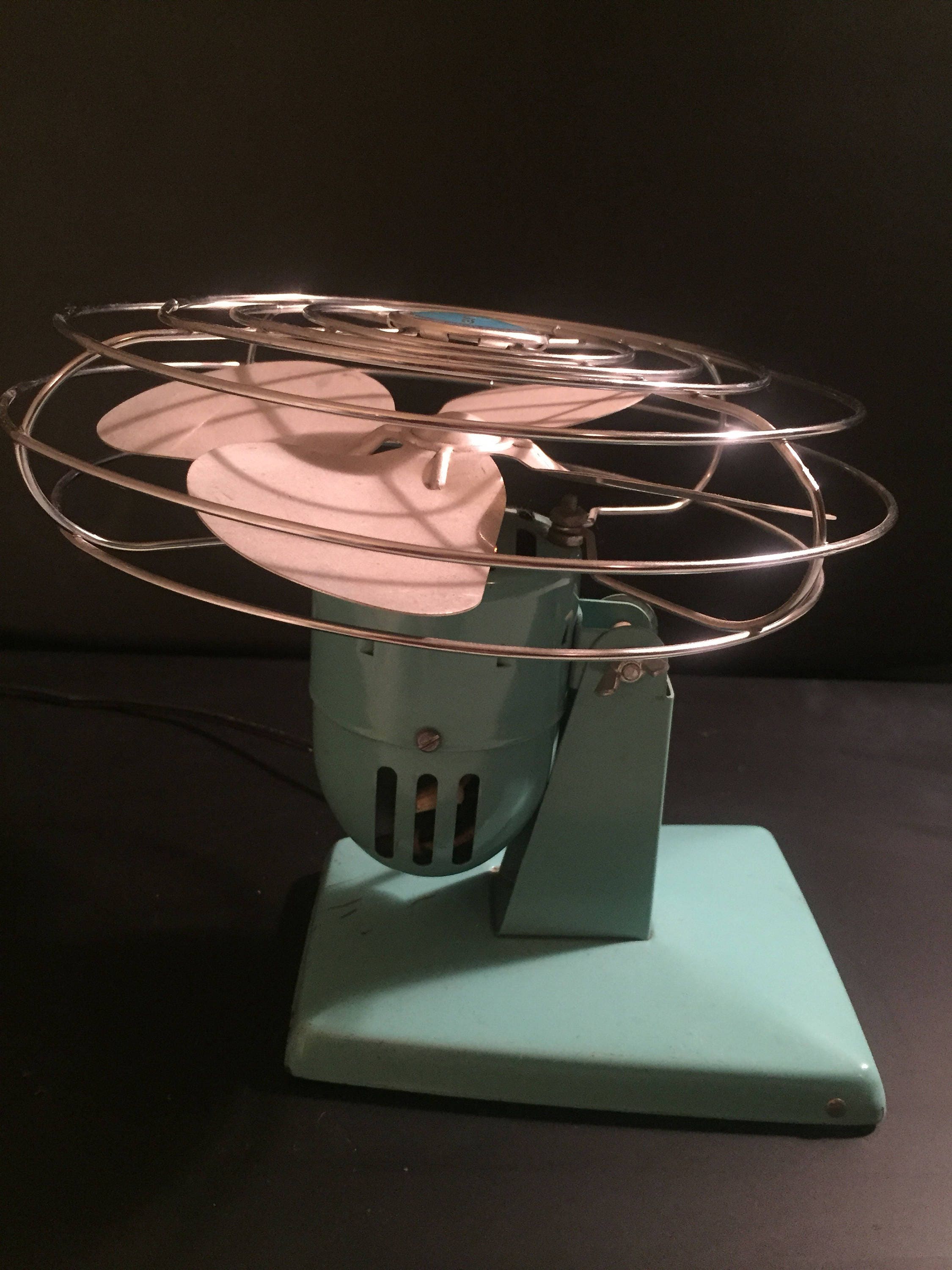 Vintage Eskimo Edison Mcgraw Turquoise Desk Table Fan With - Etsy